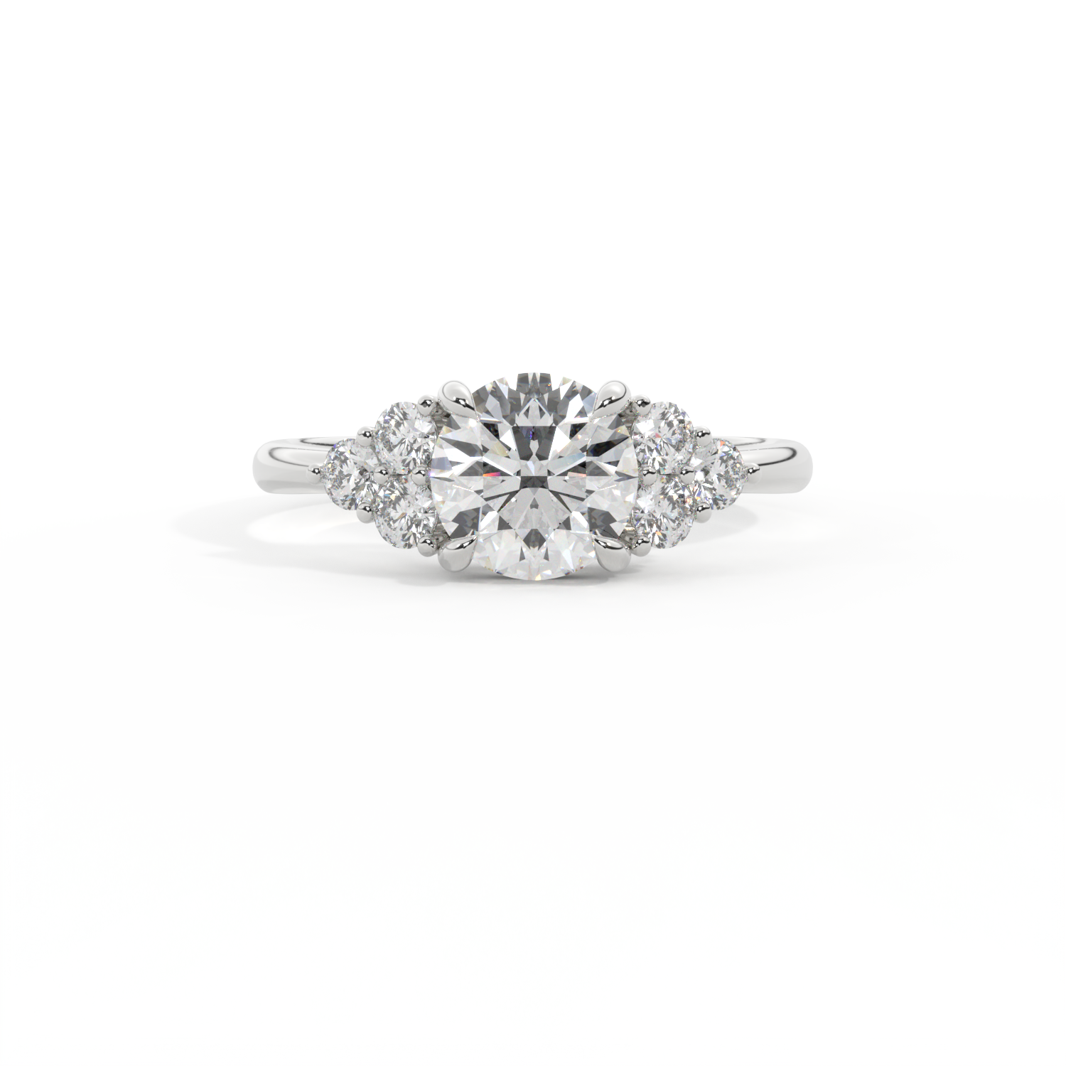 Lab Grown Diamond Trefoil Platinum Ring (GIA 1483040702) – Fenton