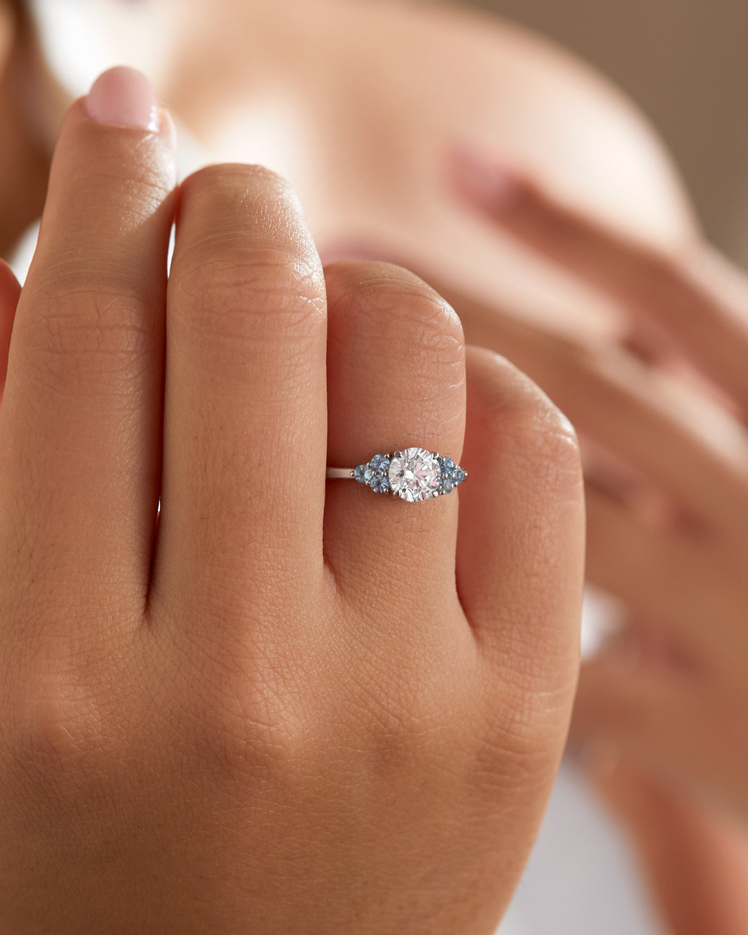 Aquamarine Solar Diamond Trefoil – Fenton