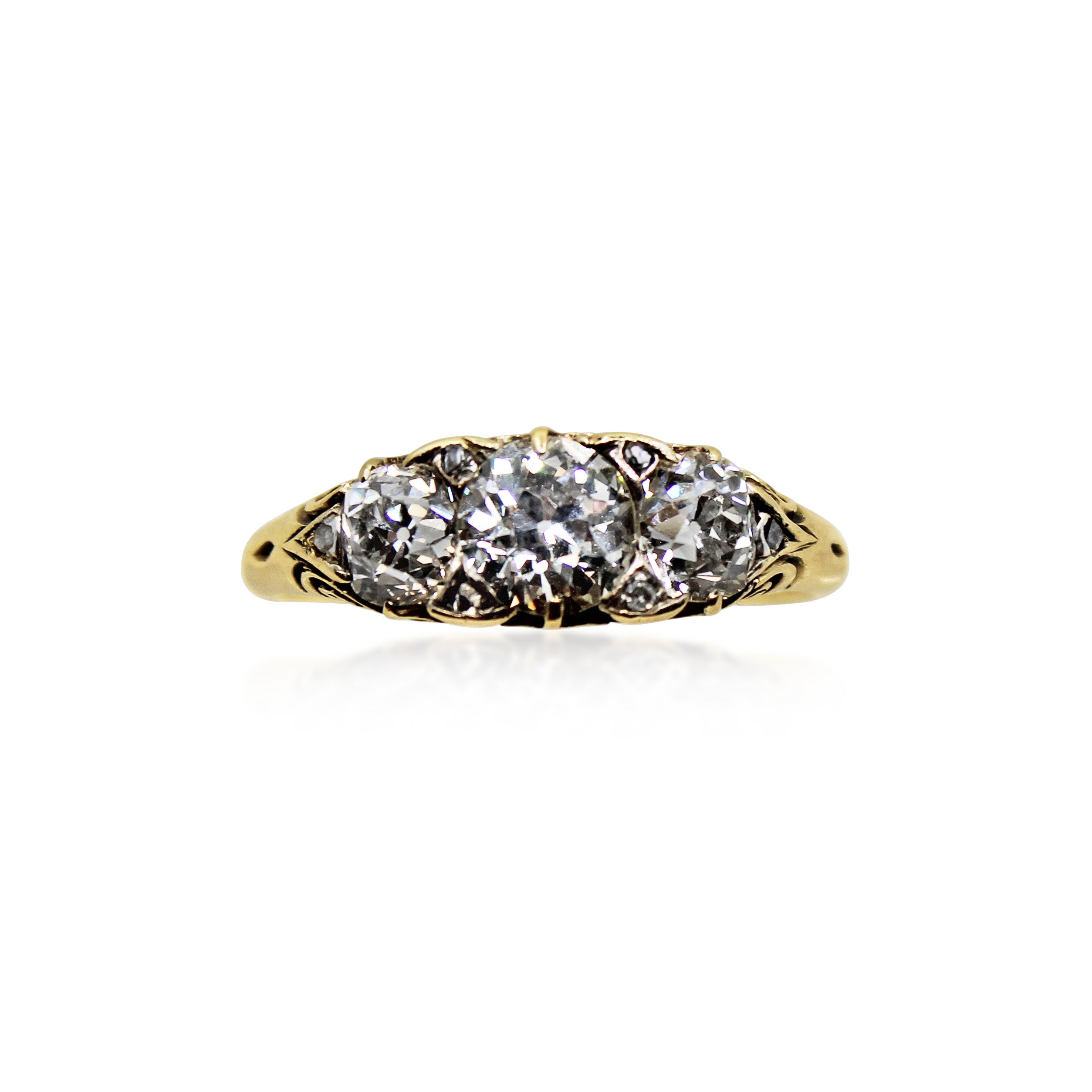 Victorian Old Cut Diamond Three Stone Ring – Fenton