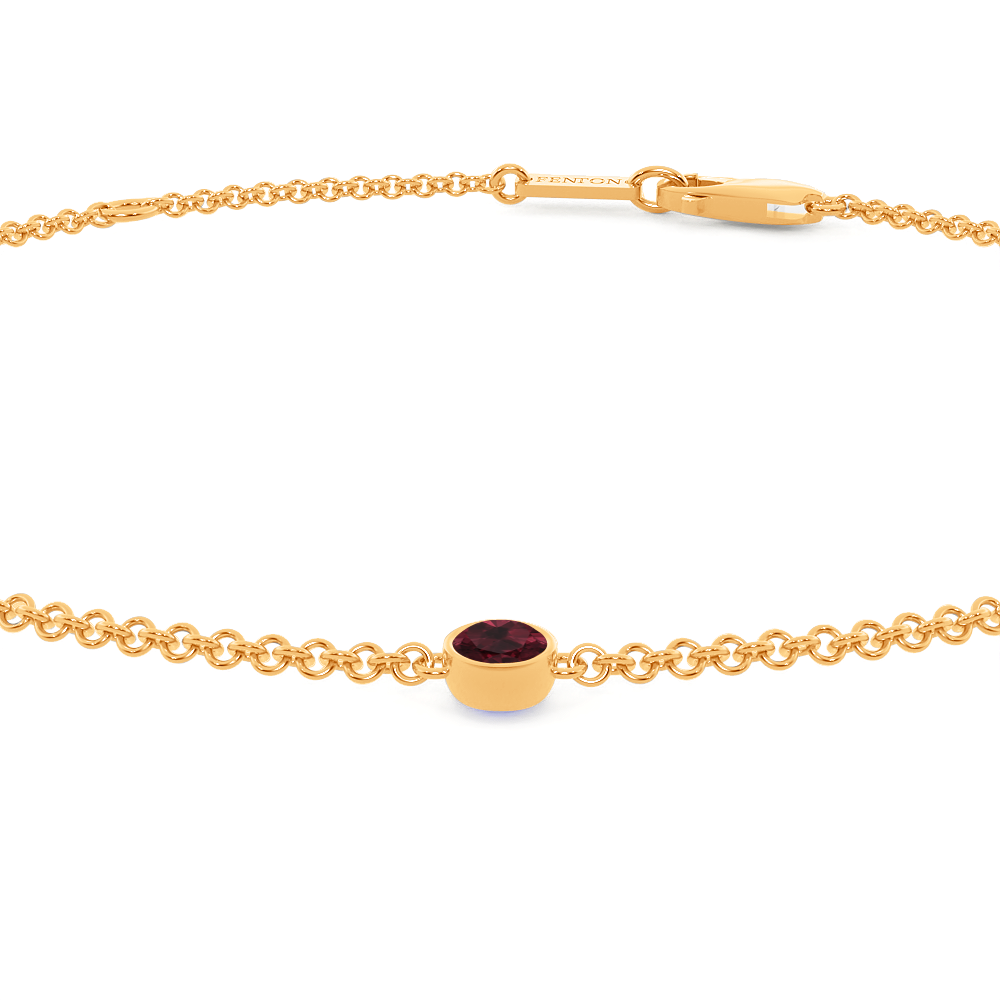 Treasure Box Five Stone Bezel Garnet Bracelet – Fenton