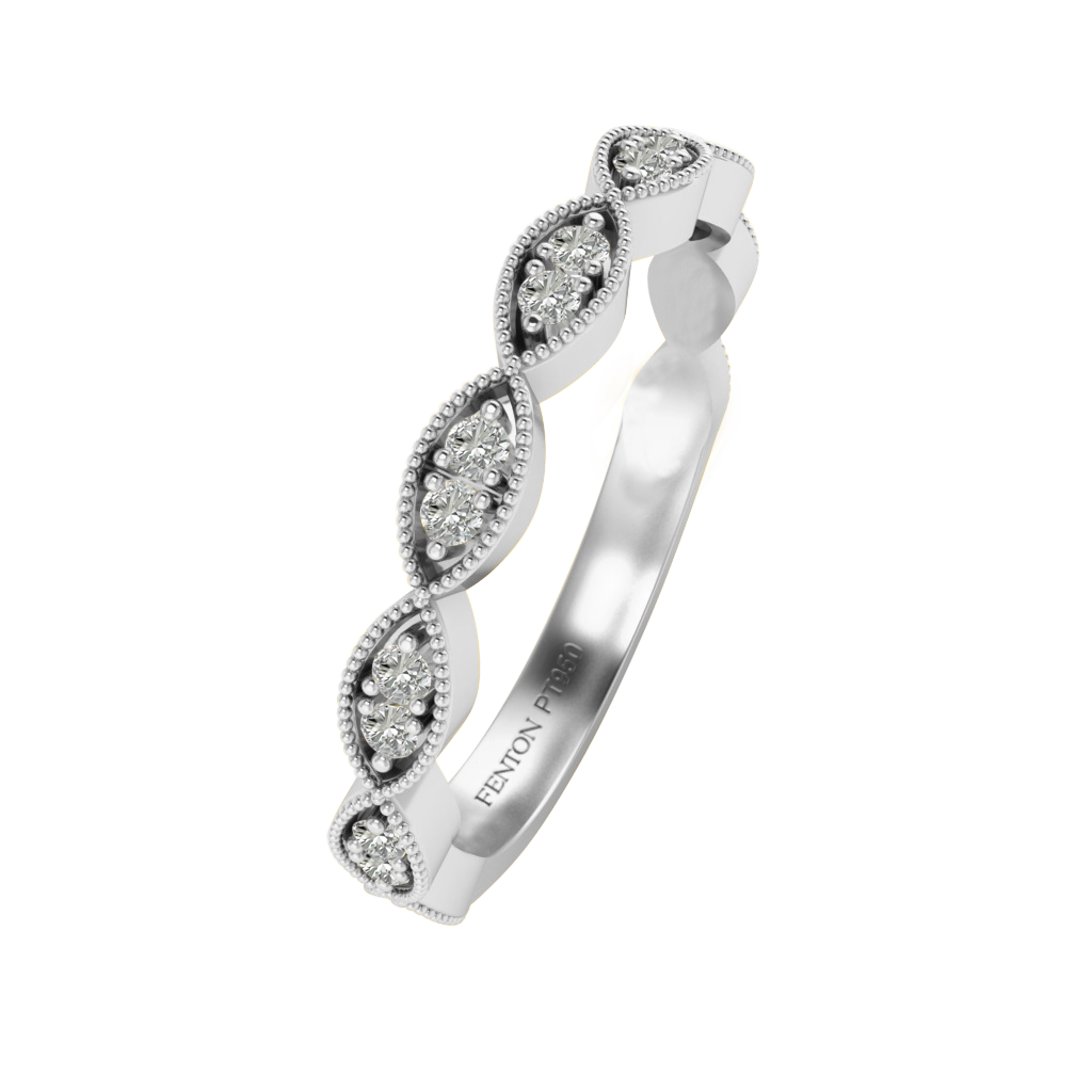 The Laurel, Naturally Mined Diamond, Platinum Ring – Fenton