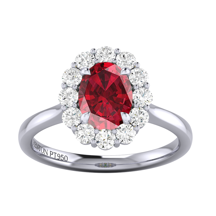 Treasure Box Mayfair Oval Ruby Platinum Ring Original – Fenton
