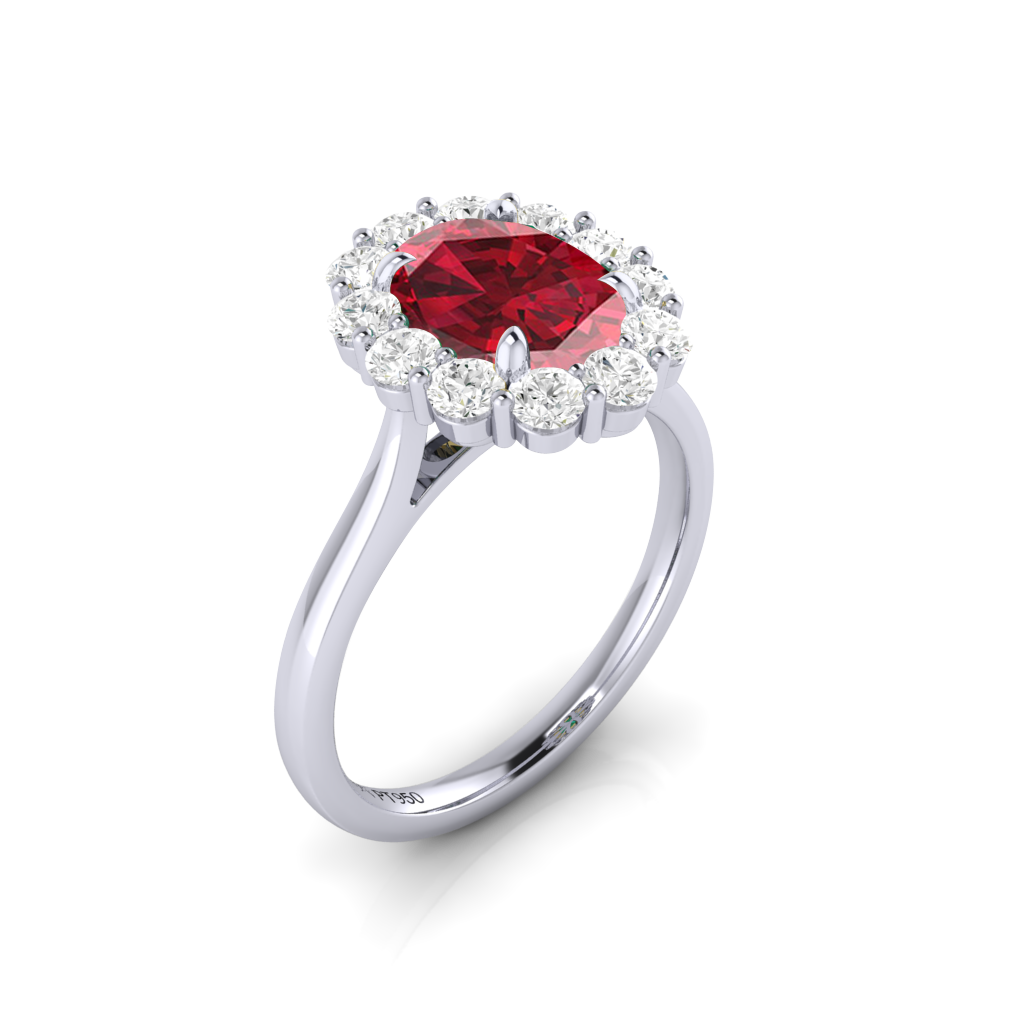 Treasure Box Mayfair Oval Ruby Platinum Ring Bigger – Fenton