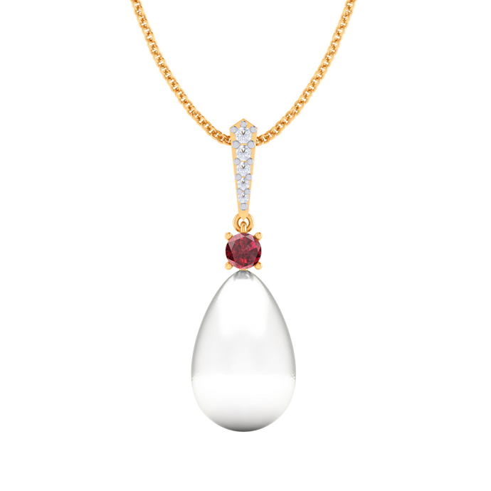 Classic Pearl and Ruby Drop Necklace – Fenton