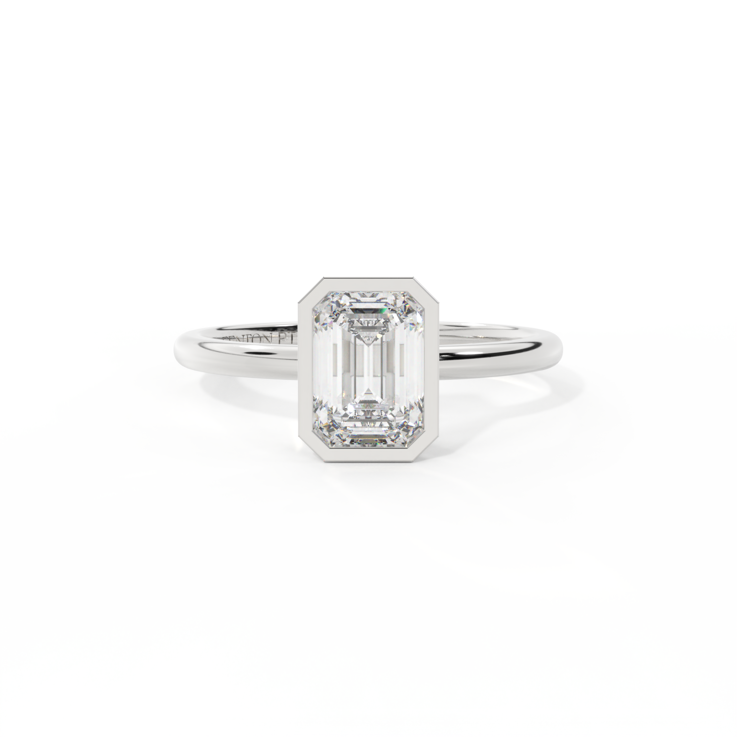 Lab Grown Diamond Bezel Platinum Ring (IGI LG566393804) – Fenton