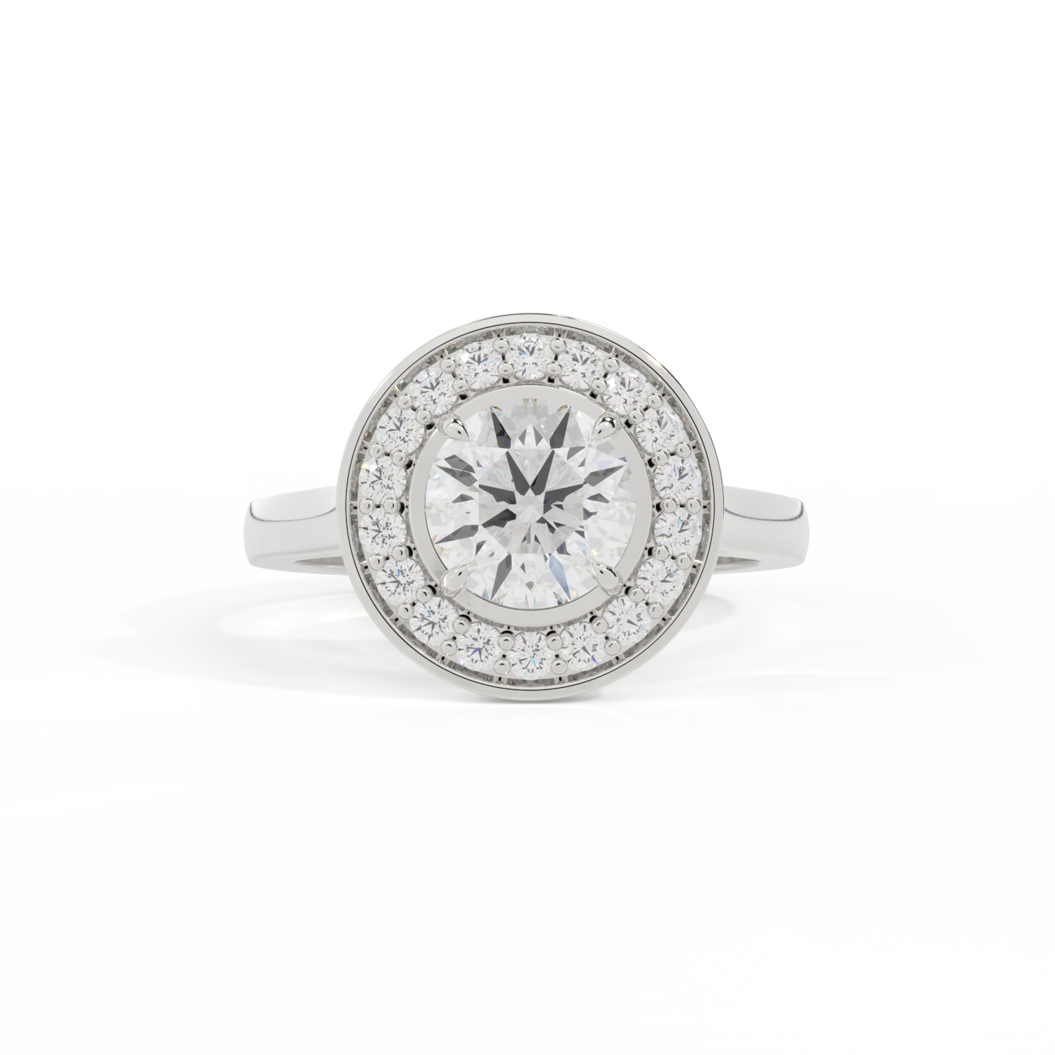 Lab Grown Diamond Deco Platinum Ring (Diamond Pavé) (IGI LG687530465 ...