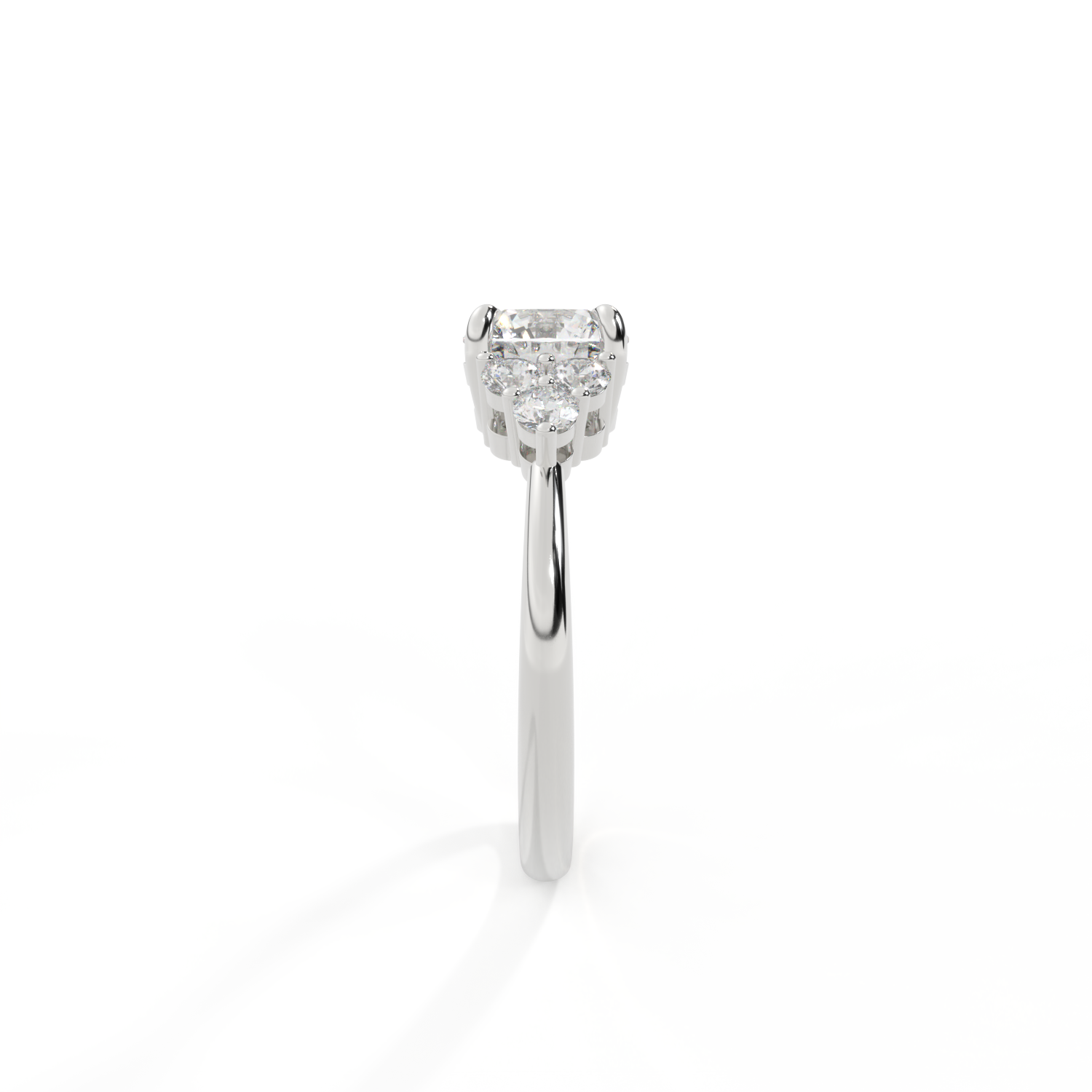 Lab Grown Diamond Trefoil Round Cut Diamond Platinum Ring – Fenton