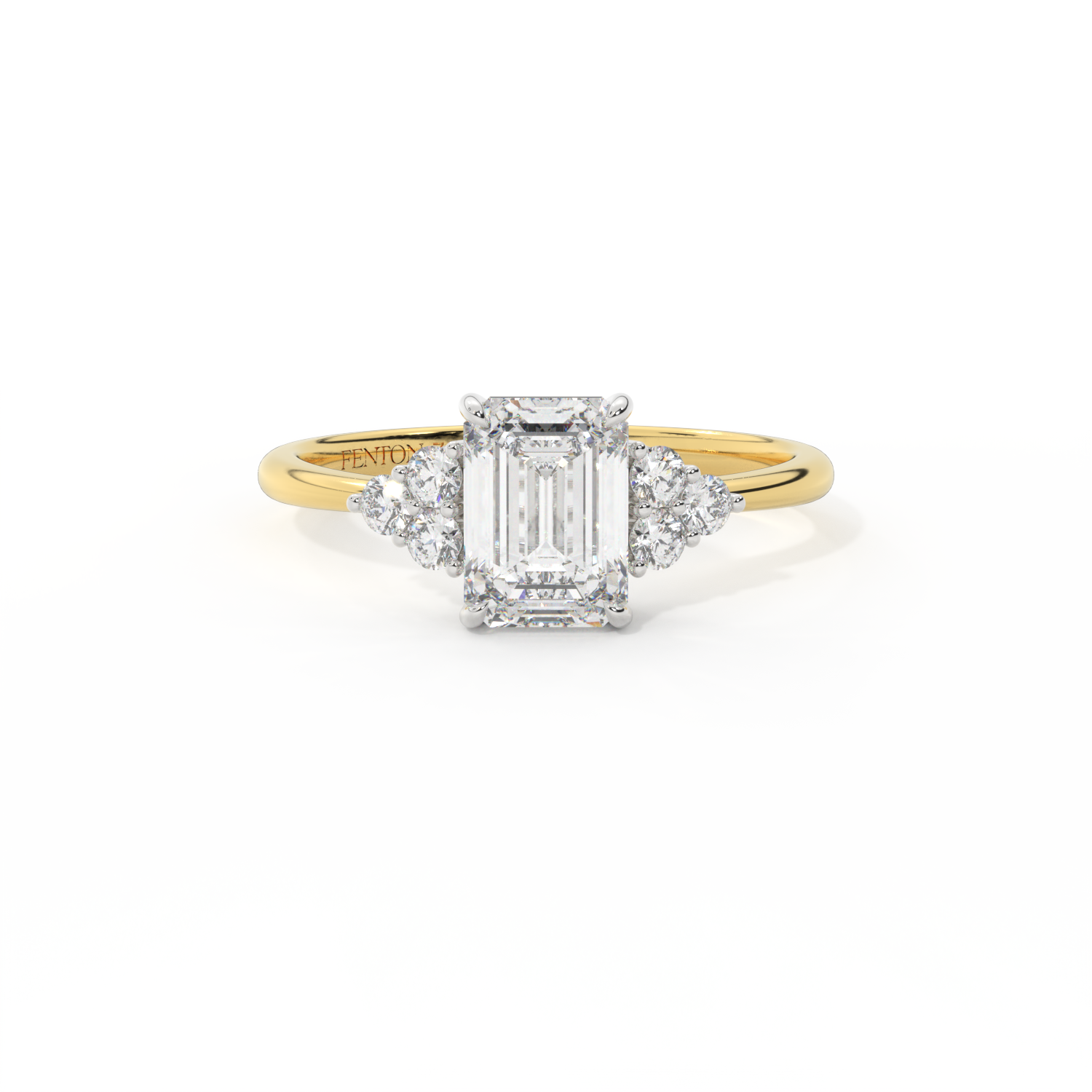 Naturally Mined Diamond Trefoil 18K Yellow Gold Ring (GIA 6432336326 ...