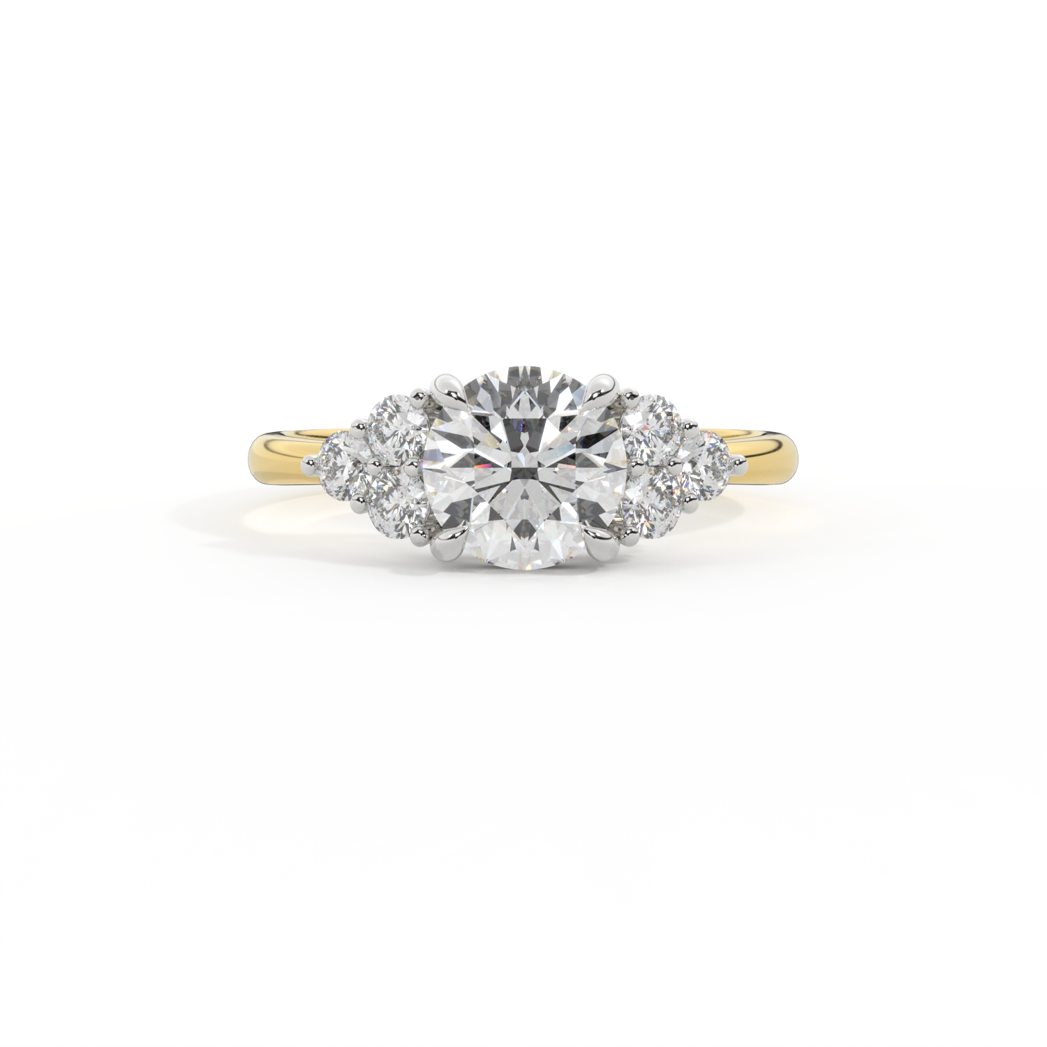 Lab Grown Diamond Trefoil 18K Yellow Gold Ring (GIA 2484373417) – Fenton