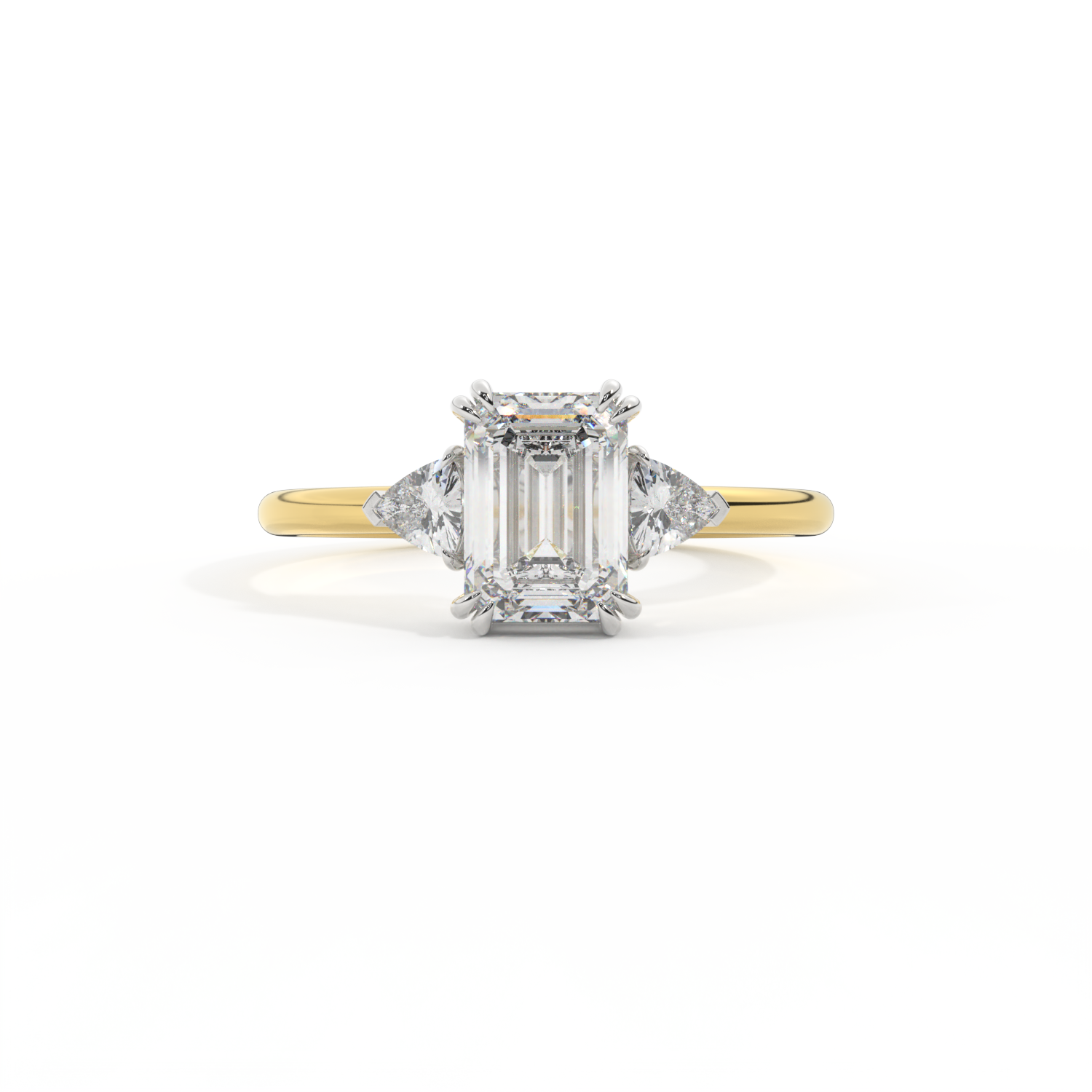 Lab Grown Diamond Trilogy 18K Yellow Gold Ring (NONE 219C68160B) – Fenton