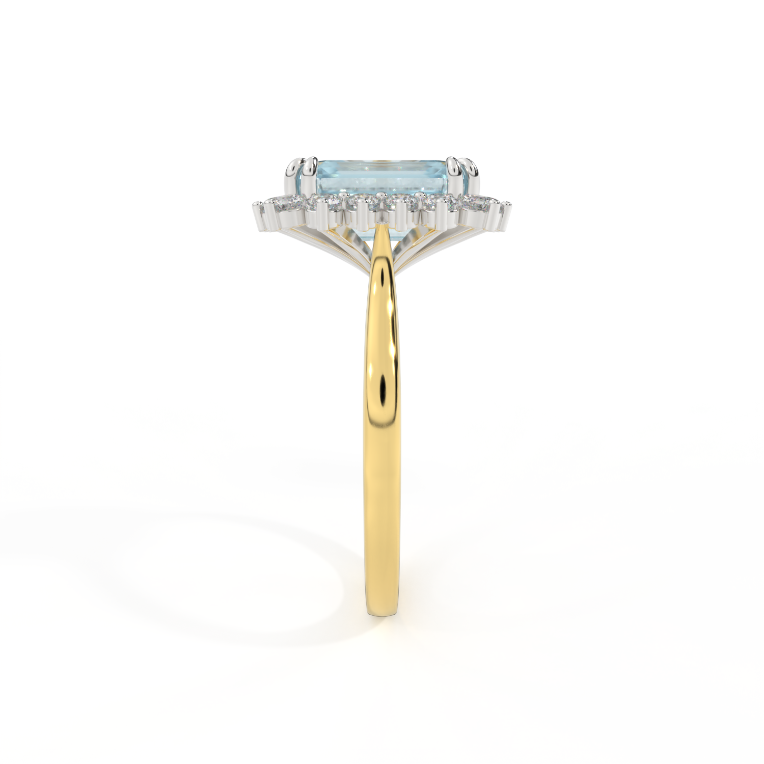 Treasure Box Star Emerald Aquamarine 18K Yellow Gold Bigger – Fenton